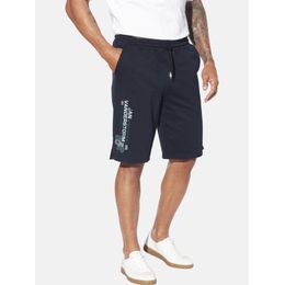 Sweatbermudas Jan Vanderstorm "Sweatbermuda PERMARSEN", Herren, Gr. XL, N-Gr, blau (dunkelblau), Obermaterial: 100% Baumwolle CO., Hosen