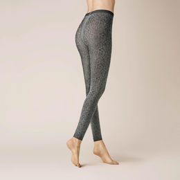 Feinstrumpfleggings Kunert "Leggings Botanic", Damen, Gr. 38-40, grau (pebble grau 1240), Obermaterial: 94% Polyamid PA. 6% Elasthan EL., Strumpfhosen