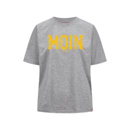 T-Shirt SALZHAUT "Shirt LEEV-MOIN", Damen, Gr. M, grau (grau melange), Obermaterial: 100% Baumwolle CO., Shirts T-Shirt