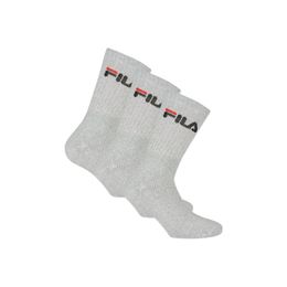Kurzsocken Fila "Socken 3er Pack", Herren, Gr. 39-42, grau, Obermaterial: 70% Baumwolle CO. 29% Polyester PES. 1% Elasthan EL., Socken