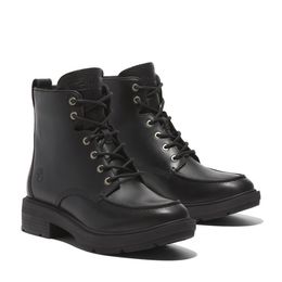 Schn&uuml;rstiefelette Timberland "BRIMFIELD MID LACE UP BOOT", Damen, Gr. 38,5, schwarz (schwarz full grain), Leder, Schuhe Schn&uuml;rstiefelette, Winterschuhe, Winterstiefel, Schn&uuml;rboots, Winterboots