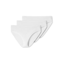 Slip Schiesser "Slip 3er Pack", Damen, Gr. 38, wei&szlig;, Obermaterial: 95% Baumwolle CO. 5% Elasthan EL., Unterhosen Slip