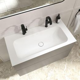 Villeroy & Boch Villeroy & Boch Somera Doppelwaschtisch, mit 2 Hahnl&ouml;chern B: 100 T: 50 cm, 5A72A1RW,