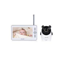 Chipolino Babyphone Titan Kamera 7 Zoll LED-Leuchten Schlafmodus Bildzoom VOX wei&szlig;