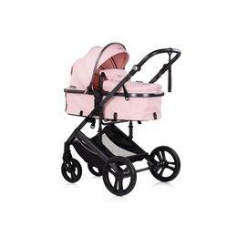 Chipolino Kinderwagen 2 in 1 Amore Getr&auml;nkehalter Wickeltasche Fu&szlig;abdeckung Korb rosa pink