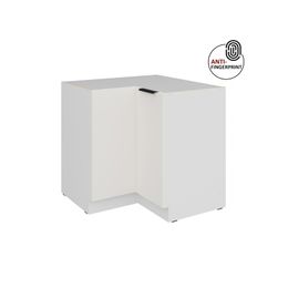 K&uuml;chen-Preisbombe K&uuml;chen Eckschrank 90x90 K&uuml;che ARIA Weiss ultra matt Anti Fingerprint K&uuml;chenzeile