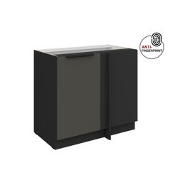 K&uuml;chen-Preisbombe K&uuml;chen Eckschrank 105cm K&uuml;che ARIA Graphite matt Anti Fingerprint K&uuml;chenzeile
