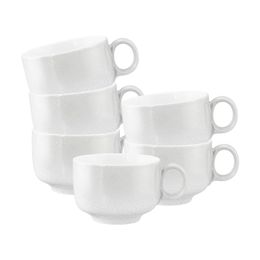Seltmann Weiden Milchkaffeetassen mit Henkel Sento Home 350 ml 6er Set