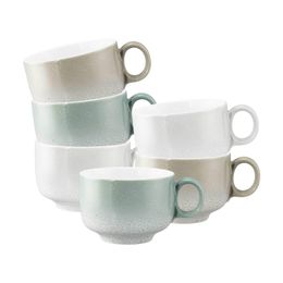 Seltmann Weiden Milchkaffeetassen mit Henkel Sento Home 350 ml 6er Set