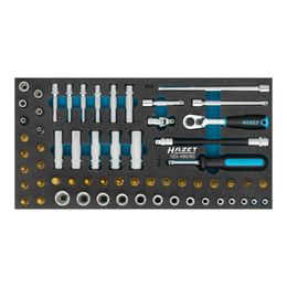 Hazet Steckschl&uuml;ssel-Satz 163-490/60 Vierkant hohl 6,3 mm (1/4 Zoll) Au&szlig;en TX Profil, Au&szlig;en-Sechskant-Tractionsprofil, Innen TX Profil, Innen-Sechskan)