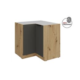 K&uuml;chen-Preisbombe K&uuml;chen Eckschrank 90x90 K&uuml;che ARIA Graphite matt Anti Fingerprint K&uuml;chenzeile
