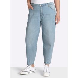 sheego Gro&szlig;e Gr&ouml;&szlig;en Jeans im Mom-Schnitt, blue-bleached, Gr&ouml;&szlig;e 25 - Damen