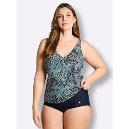 sheego Gro&szlig;e Gr&ouml;&szlig;en Tankini-Oberteil mit verstellbaren Tr&auml;gern, bedruckt, wei&szlig;-ozean-bedruckt, Gr&ouml;&szlig;e 54C - Damen