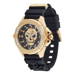 Philipp Plein Analoguhr Damen Gr&ouml;&szlig;e One Size gold / schwarz / transparent