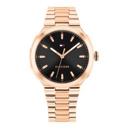 Tommy Hilfiger Uhr 'GEORGIA' Damen Gr&ouml;&szlig;e One Size rosegold / schwarz