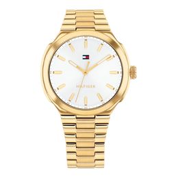 Tommy Hilfiger Uhr 'GEORGIA' Damen Gr&ouml;&szlig;e One Size gold / wei&szlig;