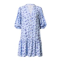 Mbym Kleid Damen Gr&ouml;&szlig;e 40 hellblau / violettblau / offwhite Winterkleid