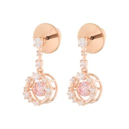 Swarovski Ohrringe Damen Gr&ouml;&szlig;e One Size rosegold / rosa