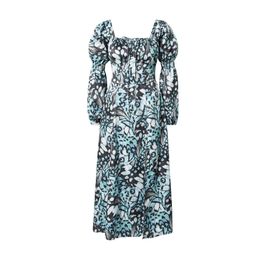 Dorothy Perkins Kleid Damen Gr&ouml;&szlig;e 48 t&uuml;rkis / schwarz / wei&szlig; Winterkleid
