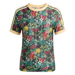 adidas originals T-Shirt 'adidas originals x Liberty London' Damen Gr&ouml;&szlig;e XXL gelb / smaragd / rot / schwarz