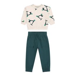 Noppies Jogginganzug 'Slayton' Jungen Gr&ouml;&szlig;e 68 beigemeliert / gr&uuml;n / smaragd / dunkelgr&uuml;n