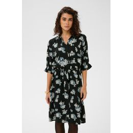 Kaffe Kleid 'Dina' Damen Gr&ouml;&szlig;e 34 beige / blau / schwarz Sommerkleid