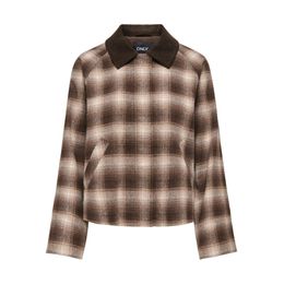 Only Jacke 'ONLKine' Damen Gr&ouml;&szlig;e XS dunkelbraun / wei&szlig; Sommerjacke