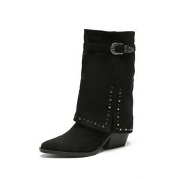 Salinyang Cowboy Boots female size 42 Black