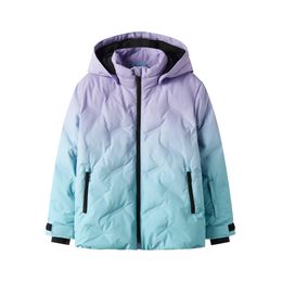 name it Funktionsjacke 'MOUNTAIN05' M&auml;dchen Gr&ouml;&szlig;e 146 himmelblau / flieder / schwarz