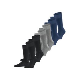 Falke Socken 'Happy' Herren Gr&ouml;&szlig;e 43/46 enzian / graumeliert / schwarz