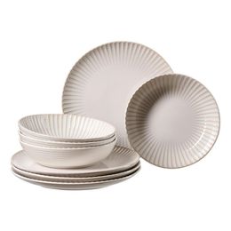 Ritzenhoff Breker Tafelservice Milla, Creme, Keramik, 8-teilig, 19x28x28 cm, Essen & Trinken, Geschirr, Geschirr-Sets, Tafelservice