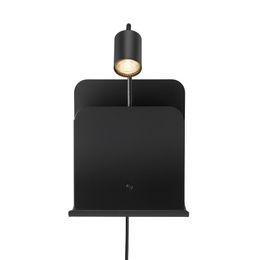 Nordlux Wandleuchte Roomi, Schwarz, Metall, 24.8x28.2x16.5 cm, USB-Anschluss zum Laden von Smartphones, Kameras, I-Phones, Lampen & Leuchten, Innenbeleuchtung, Spots & Strahler, Wandstrahler
