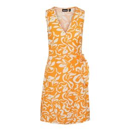 Pieces Kleid 'Larisa' Damen Gr&ouml;&szlig;e 36 orange / wei&szlig; Sommerkleid