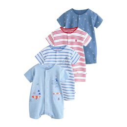 next Romper/Bodysuit boy size 68 Light blue / Orange / Red / White