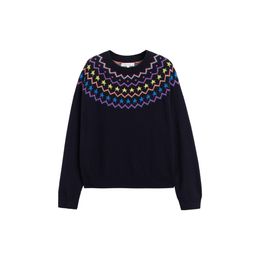 Chinti & Parker Pullover 'Star Yoke' Damen Gr&ouml;&szlig;e S marine / royalblau / gelb / pink