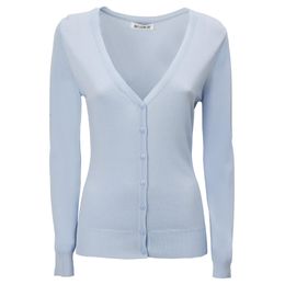 Influencer Strickjacke Damen Gr&ouml;&szlig;e L pastellblau