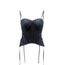 Iunique Top 'Ribbon Accents' Damen Gr&ouml;&szlig;e M schwarz