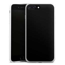DeinDesign iPhone 8 Plus Handy Silikon H&uuml;lle Case wei&szlig; Handyh&uuml;lle Unicoloured Colour Black Silikon Case
