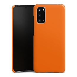 DeinDesign Galaxy S20 Handy Premium Case Smartphone Handyh&uuml;lle Schutzh&uuml;lle matt Colour Orange Unicoloured Premium Case