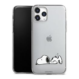 DeinDesign iPhone 11 Pro Handy Slim Case Silikon Handyh&uuml;lle transparent H&uuml;lle extra d&uuml;nn Snoopy Official Licensed Product Peanuts Silikon Slim Case