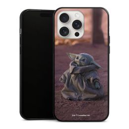 DeinDesign iPhone 15 Pro Max Handy Slim Case extra d&uuml;nn Silikon Handyh&uuml;lle schwarz H&uuml;lle The Child Star Wars Baby Yoda Silikon Slim Case