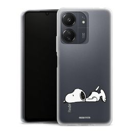 DeinDesign Xiaomi Redmi 13C 4G Handy Silikon H&uuml;lle Case transparent Handyh&uuml;lle Official Licensed Product Snoopy Peanuts Silikon Case