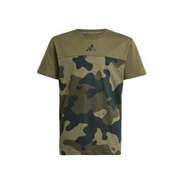 adidas Sportswear Funktionsshirt 'Seasonal Essentials' Jungen Gr&ouml;&szlig;e 128 khaki / oliv / schwarz