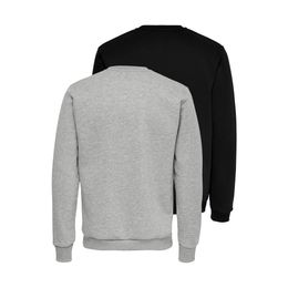 Only & Sons Only & Sons Sweatshirt Herren Gr&ouml;&szlig;e S graumeliert / schwarz
