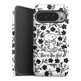DeinDesign Google Pixel 10 Pro XL Handy Panzer Handyh&uuml;lle robuste Outdoor H&uuml;lle Schutzh&uuml;lle matt Peanuts Flowers Snoopy Tough Case