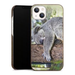 DeinDesign iPhone 13 Handy Holz H&uuml;lle Holz Schutzh&uuml;lle Echtholz Handyh&uuml;lle Tree Australia Koala Bear Holz Slim Case