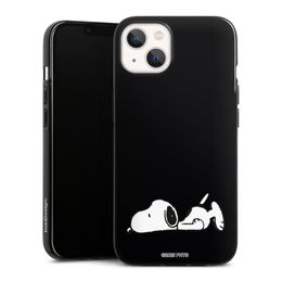 DeinDesign iPhone 13 Handy Silikon H&uuml;lle Case schwarz Handyh&uuml;lle Official Licensed Product Snoopy Peanuts