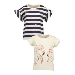 Blue Seven T-Shirt M&auml;dchen Gr&ouml;&szlig;e 128 beige / marine / pfirsich / schwarz