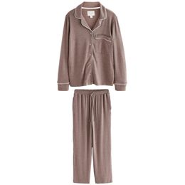 next Pyjama Damen Gr&ouml;&szlig;e S braun Winterkleid