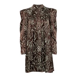 Gestuz Kleid 'Fabiola' Damen Gr&ouml;&szlig;e 34 braun / wei&szlig; Sommerkleid